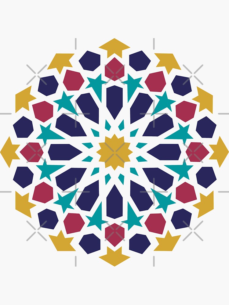 "Moroccan Art - Zellij" Sticker for Sale by MoPrintedArt | Redbubble