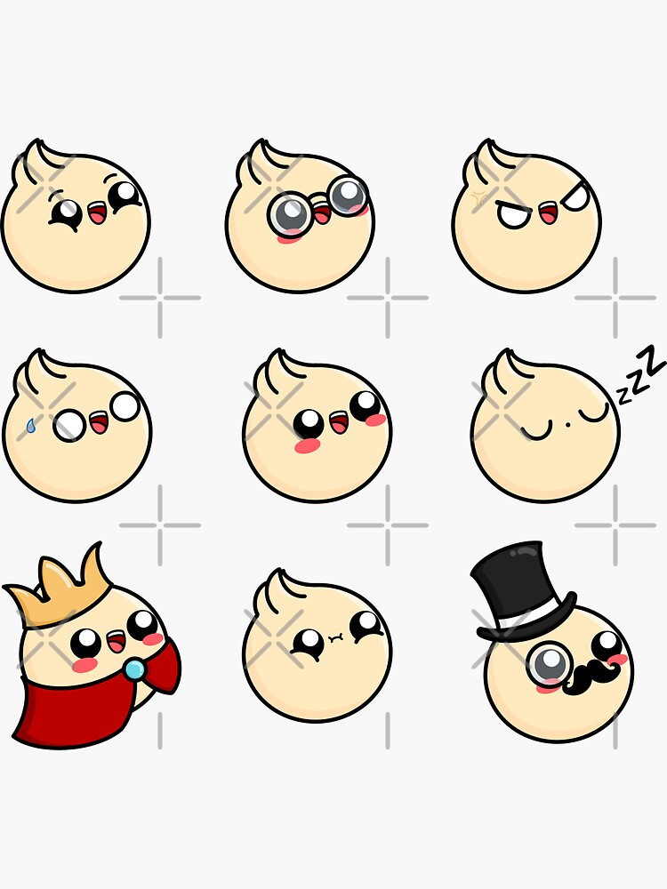 Cute Cartoon Dumpling Sticker Pack Bao Kawaii Sticker For Sale