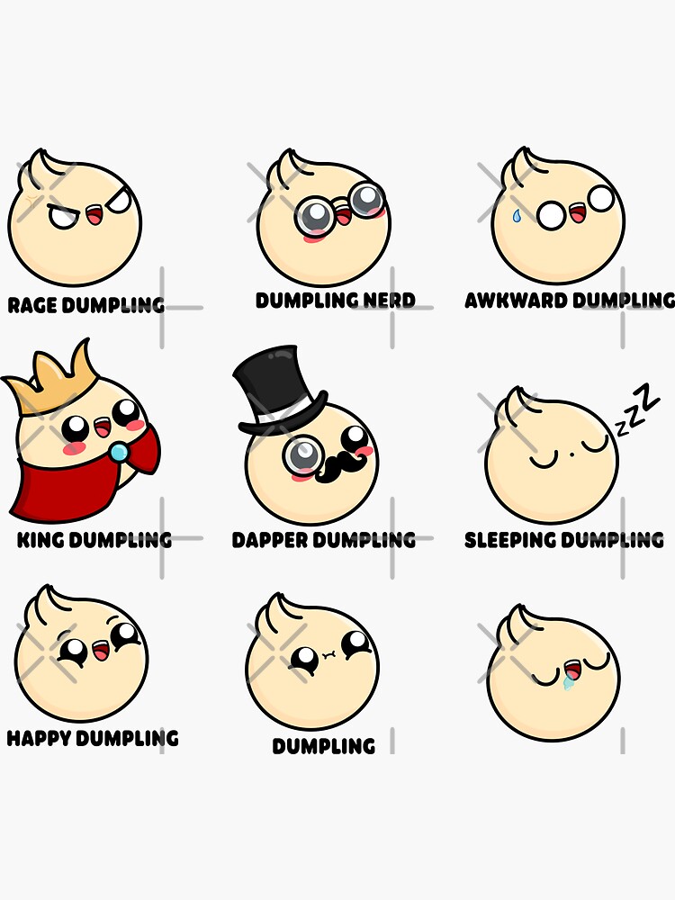 Cute Cartoon Dumpling Sticker Pack Bao Kawaii Sticker For Sale