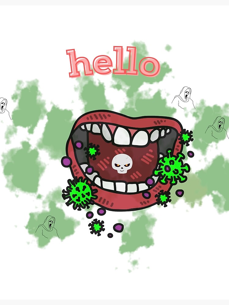"virus hello" Poster for Sale by clubart80s | Redbubble