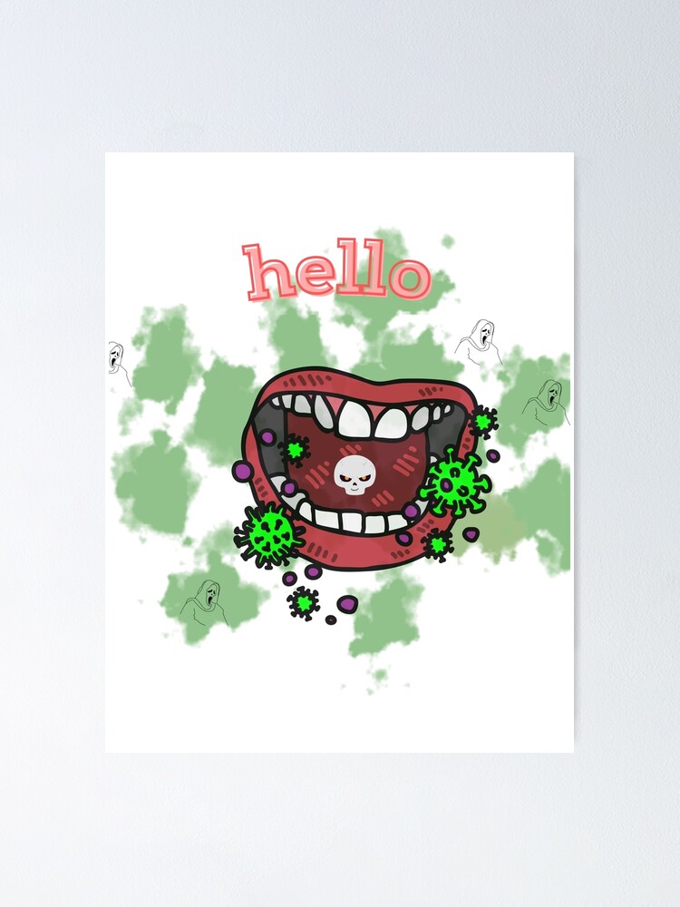 "virus hello" Poster for Sale by clubart80s | Redbubble