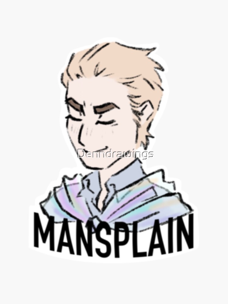 "Augustine The First Mansplain " Sticker for Sale by Denndrawings ...