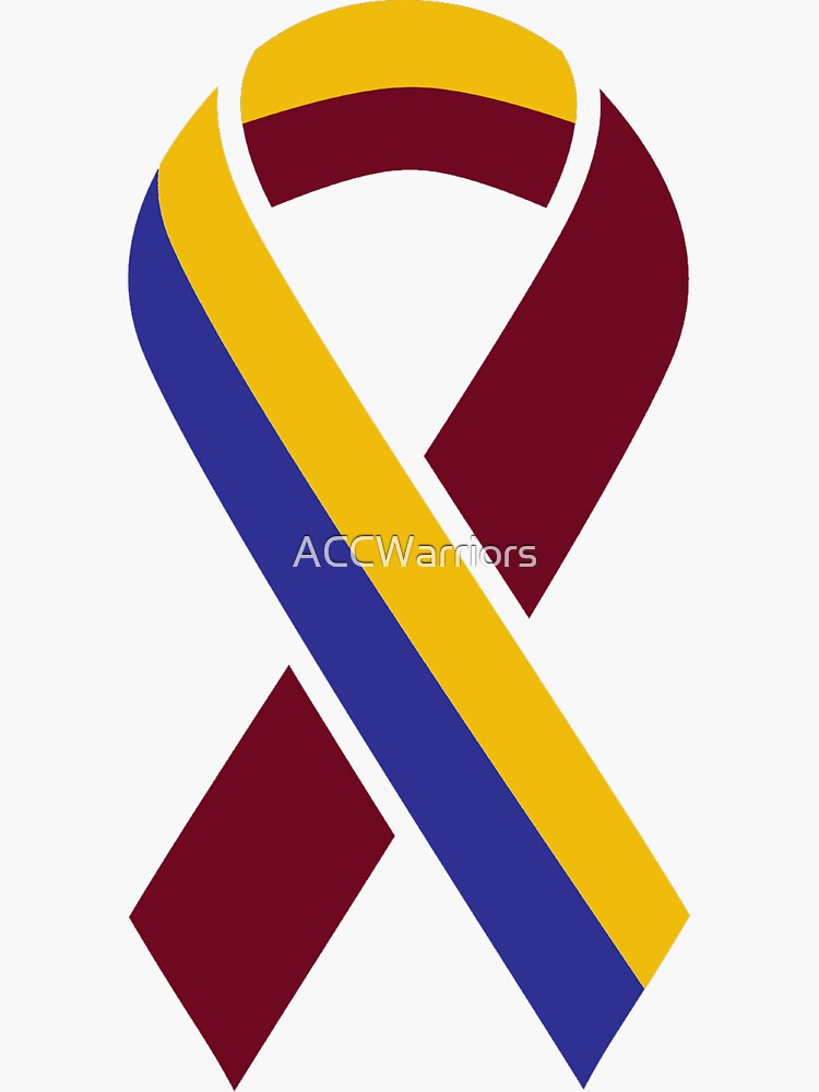"ACC Warriors - support ribbon" Sticker for Sale by ACCWarriors | Redbubble