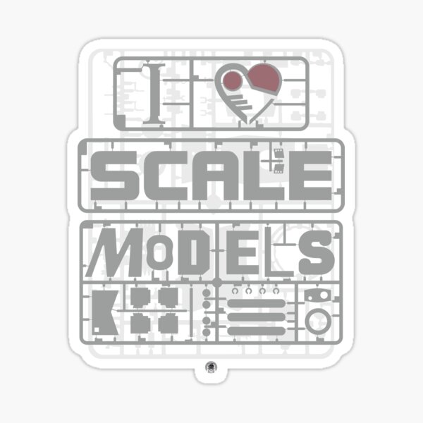 "I LOVE SCALE MODELS" Sticker for Sale by FAawRay | Redbubble