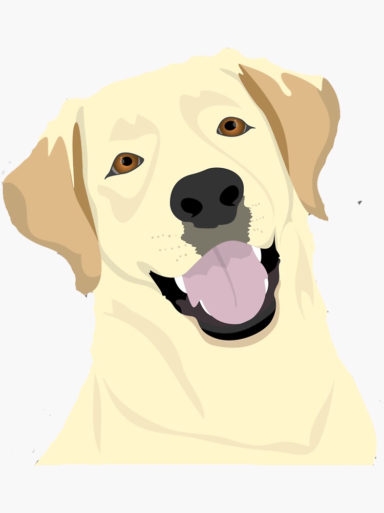 "cute labrador dog" Sticker for Sale by yoyodesign1 | Redbubble