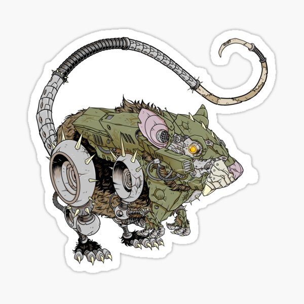 "Robot rat" Sticker for Sale by GS-artworks | Redbubble