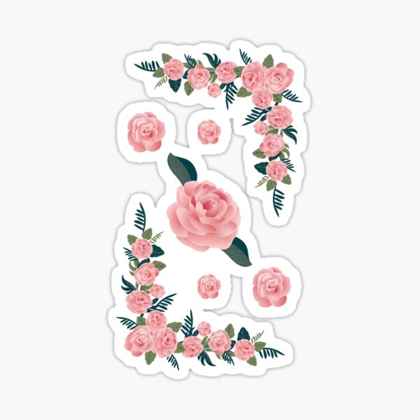"pink rose in summer pastel color" Sticker for Sale by NYStudio | Redbubble