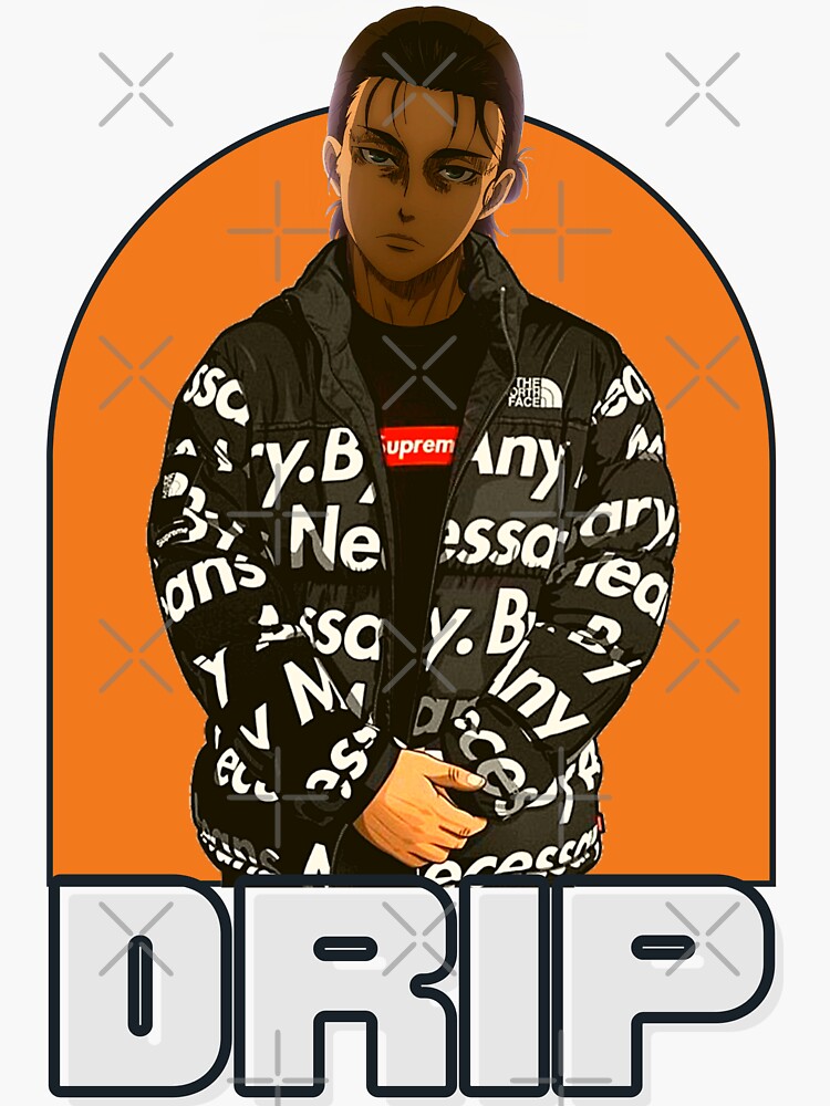 "Attack On Titan Drip" Sticker for Sale by Roubika | Redbubble