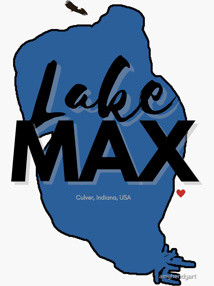 "Lake Max" Sticker for Sale by amyhendyart | Redbubble