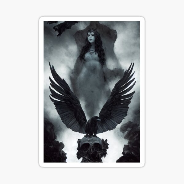 "Morrigan on the Battlefield" Sticker for Sale by OccultDreams | Redbubble