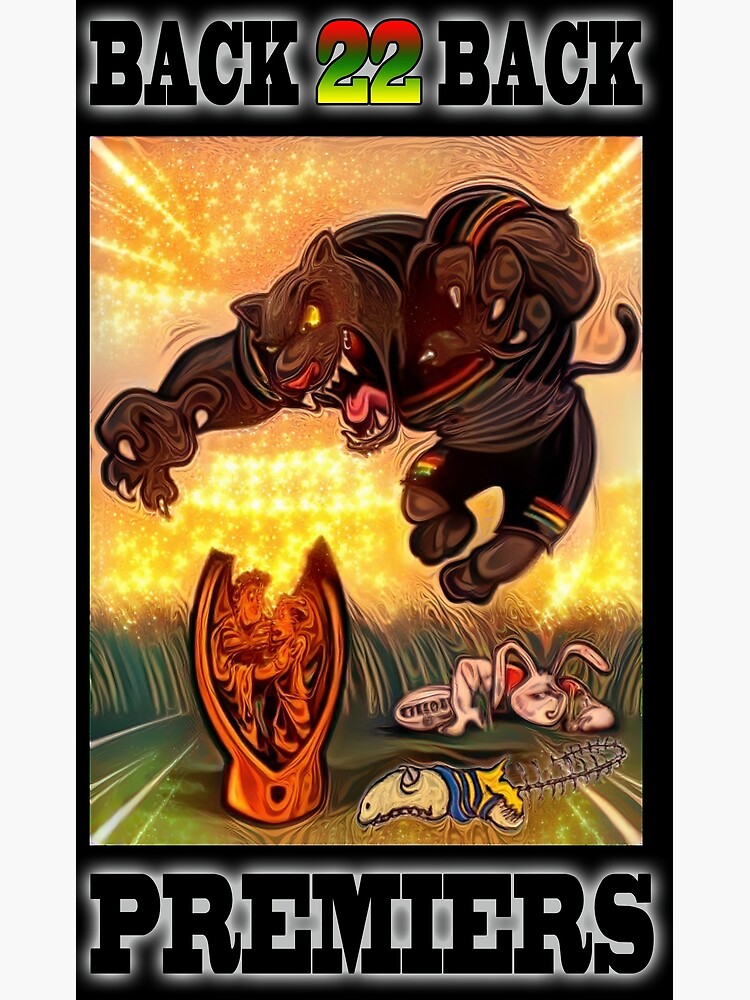 "Penrith Panthers - Premiers - 'BACK 2 BACK'" Poster for Sale by Retro ...