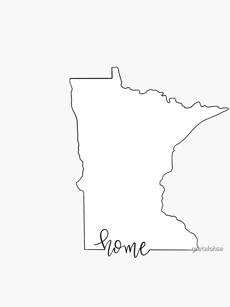 "Minnesota Home Outline" Sticker for Sale by gretalohse | Redbubble