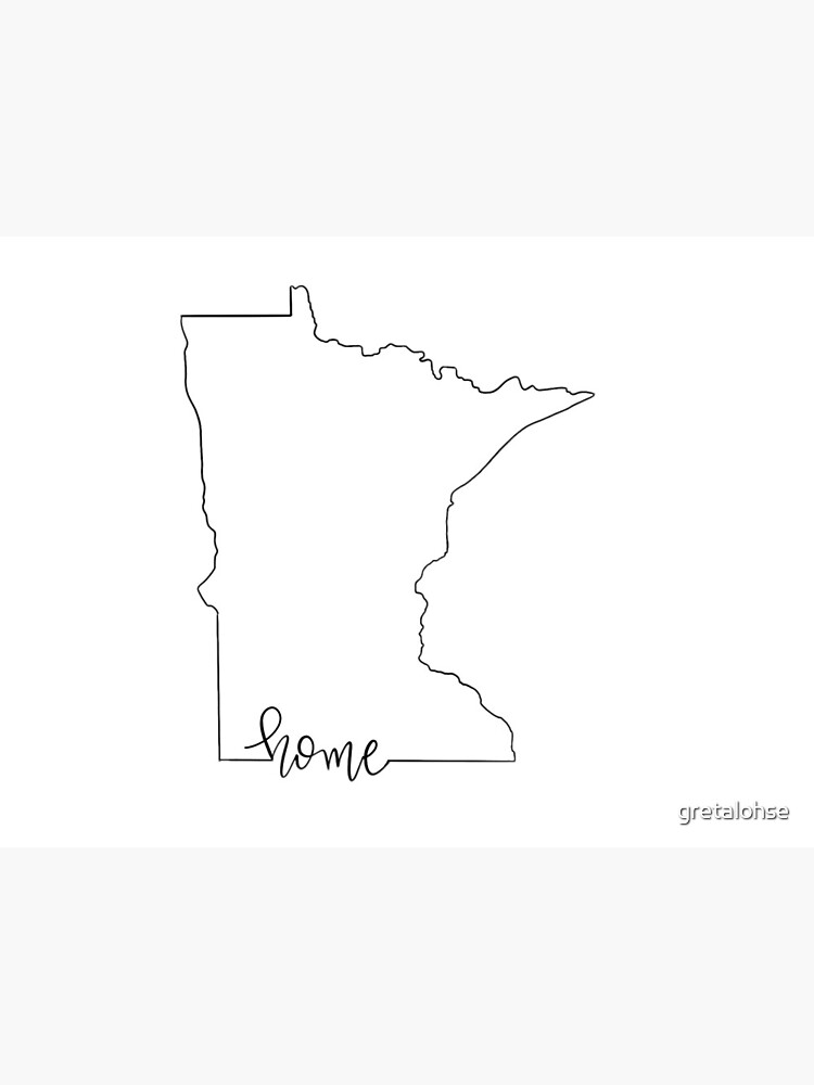 "Minnesota Home Outline" Art Print for Sale by gretalohse | Redbubble