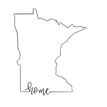 "Minnesota Home Outline" Sticker for Sale by gretalohse | Redbubble