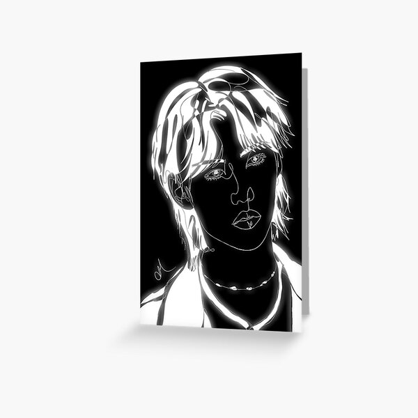 "Black and White felix line art" Greeting Card for Sale by thirstyboi ...