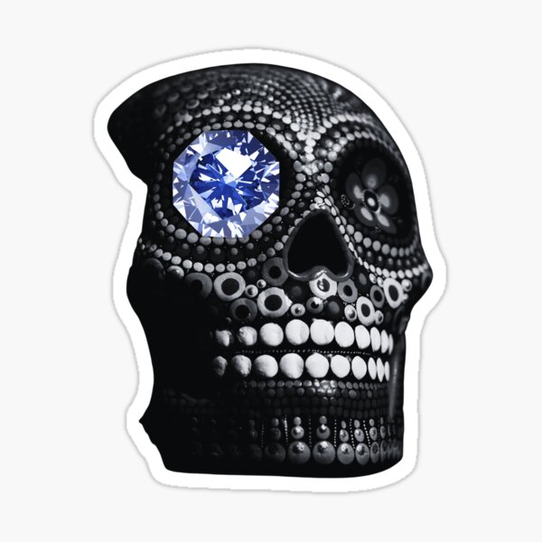 "Black Skull" Sticker for Sale by Tann61 | Redbubble
