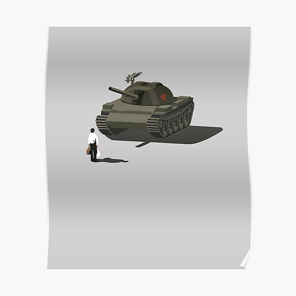 "Tiananmen Square Tank Man Democracy Protest China" Poster for Sale by ...