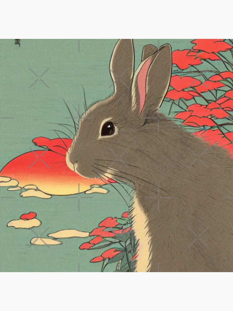 "Grey Mini Rex Rabbit " Sticker for Sale by wigobun | Redbubble