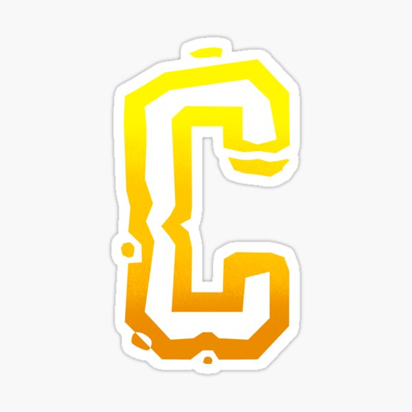 "Golden Yellow Letter C" Sticker for Sale by JaxSabertooth | Redbubble