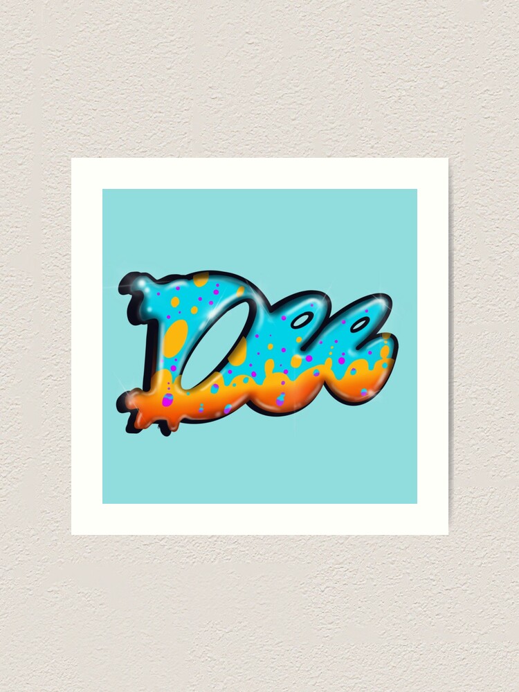 "PoshGIT Dee Colourful Alphabet " Art Print for Sale by PoshGIT | Redbubble