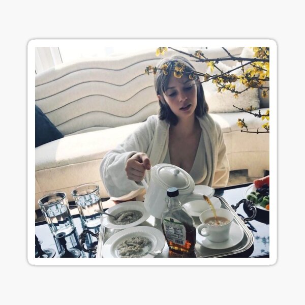 "Maya Hawke Breakfast" Sticker for Sale by R-uby | Redbubble