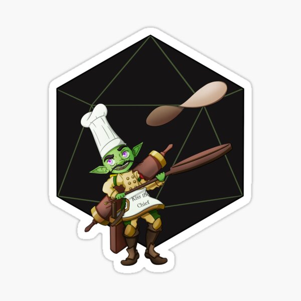 "Goblin Chef Artificer " Sticker for Sale by TomCornShop | Redbubble