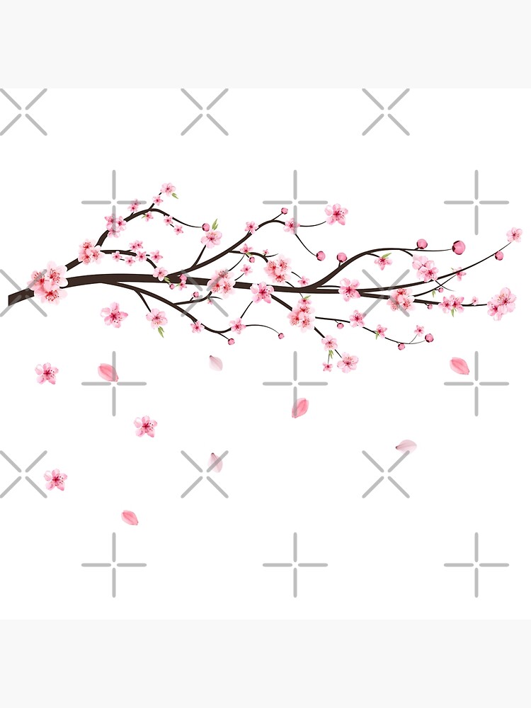 "Falling Sakura Cherry Blossom" Poster for Sale by art-master1 | Redbubble