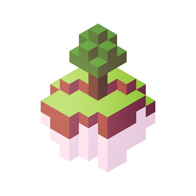 "Minecraft Simple Floating Island - Isometric" Art Prints by punnygames ...