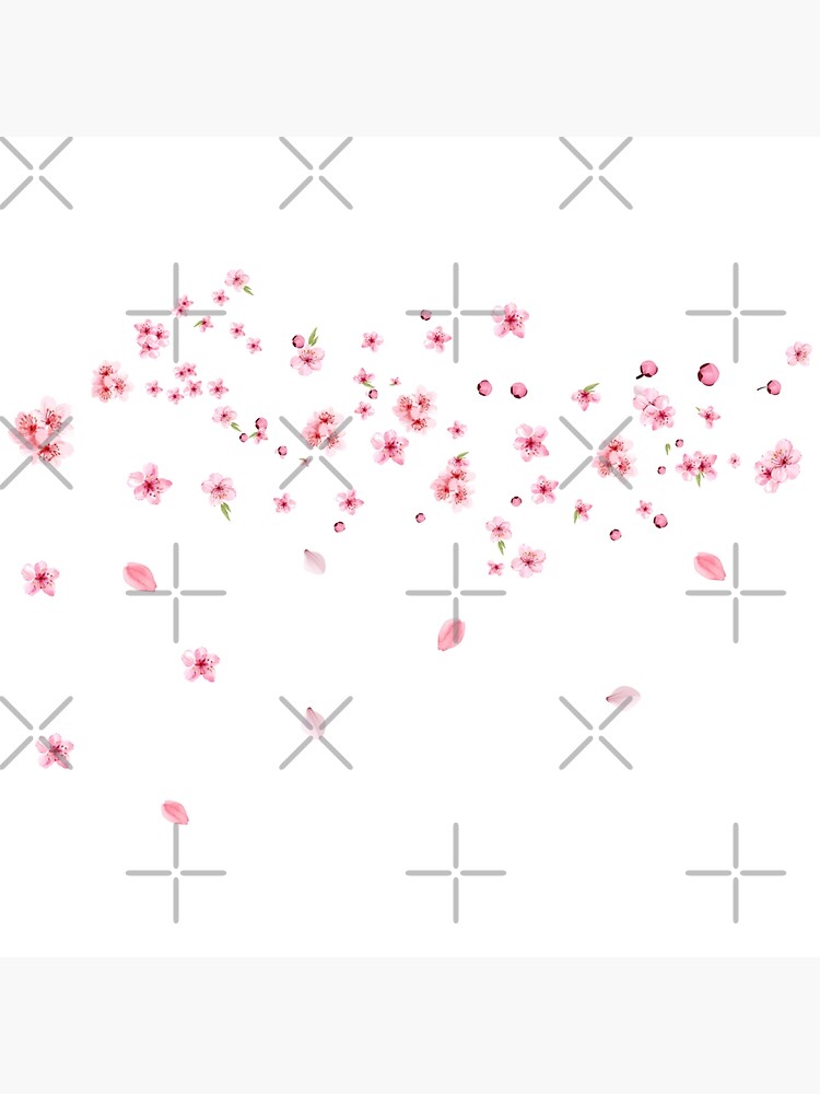"Falling Sakura Cherry Blossom" Poster for Sale by art-master1 | Redbubble