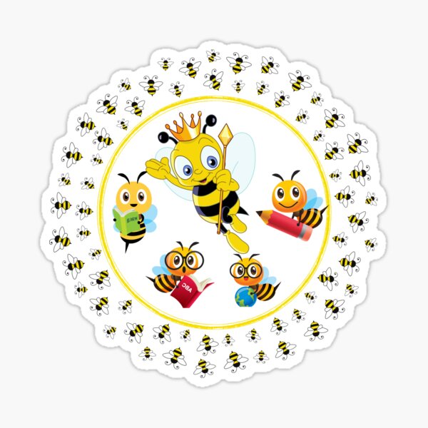 "Cute Bees" Sticker for Sale by PlanetaDesign | Redbubble