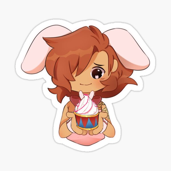 "Pink Bunny ian" Sticker for Sale by CloviisGarden | Redbubble