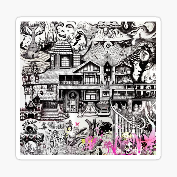 "Haunted House - Collage - Halloween Art" Sticker for Sale by ...