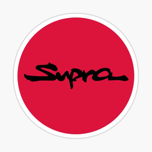 "Toyota Supra Logo with Japan Flag" Sticker for Sale by DigitalAtelier ...