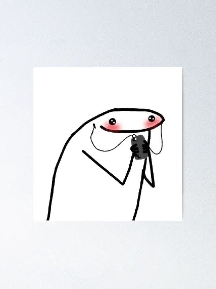 Póster «pegatinas meme flork, linda flork escucha música» de ...