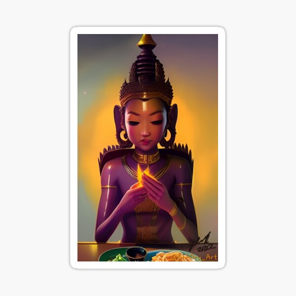 "Apsara Dinner " Sticker for Sale by AhhDru | Redbubble