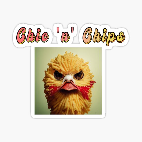 "CHIC 'N' CHIPS" Sticker for Sale by FaceUniverse | Redbubble