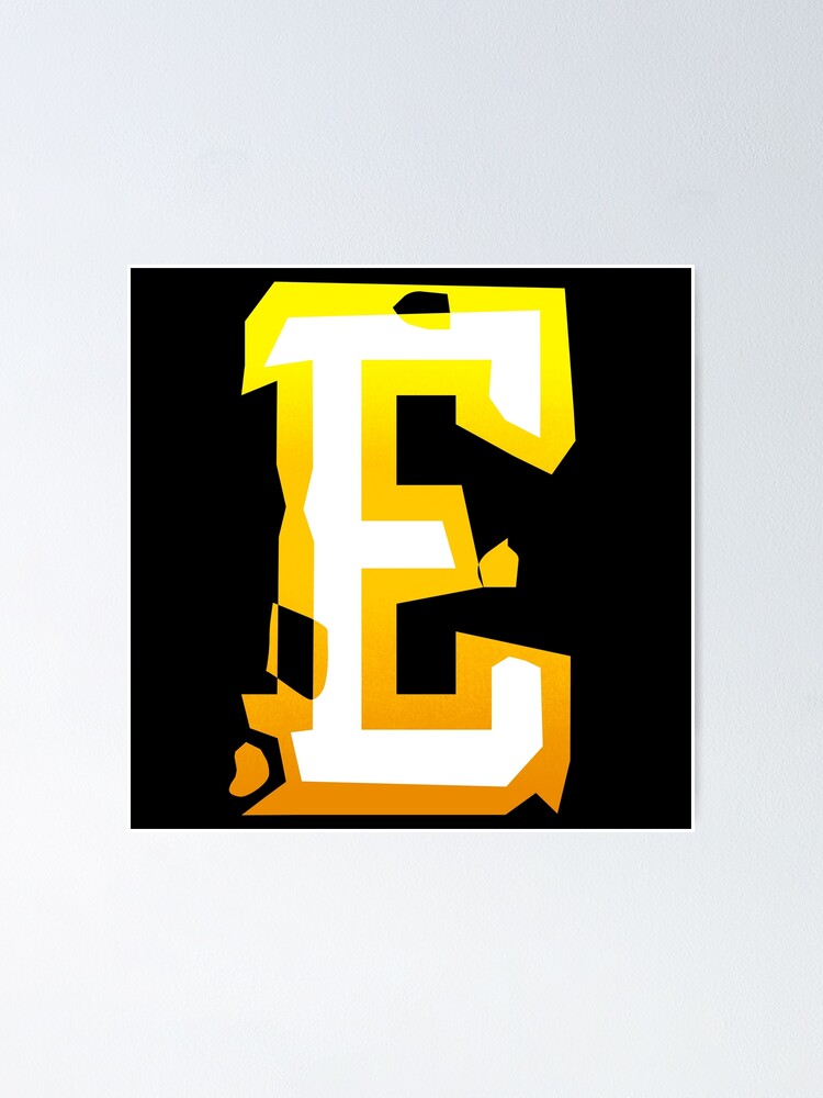 "Golden Yellow Letter E" Poster for Sale by JaxSabertooth | Redbubble