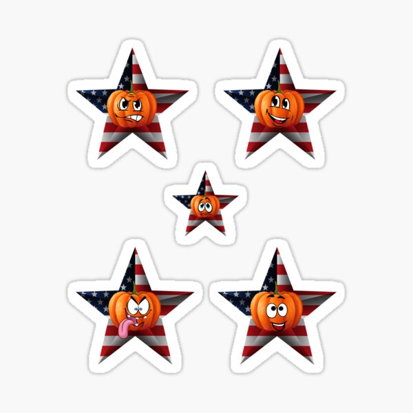 "Halloween Scary Pumpkin Head Stickers Magnets" Sticker for Sale by ...