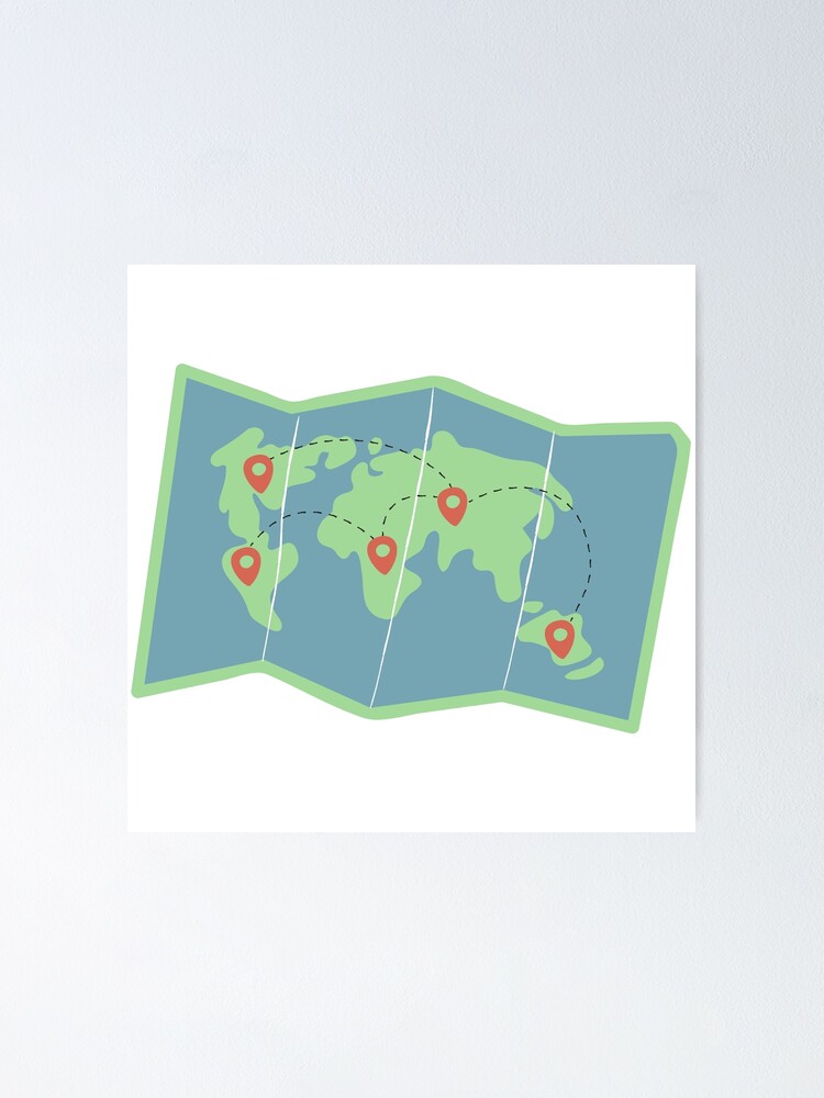 "Mini map of the world" Poster for Sale by thefunblox | Redbubble