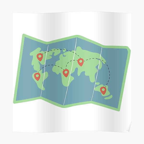 "Mini map of the world" Poster for Sale by thefunblox | Redbubble