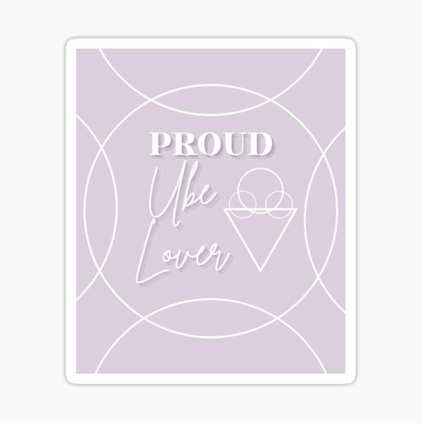 "Proud Ube Ice Cream Lover Slogan" Sticker for Sale by MinniMDesign ...