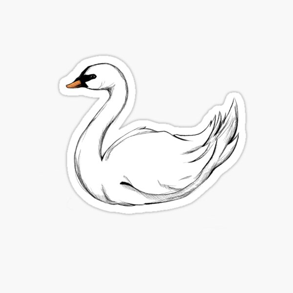 "Swan" Sticker for Sale by SemperArtifex | Redbubble