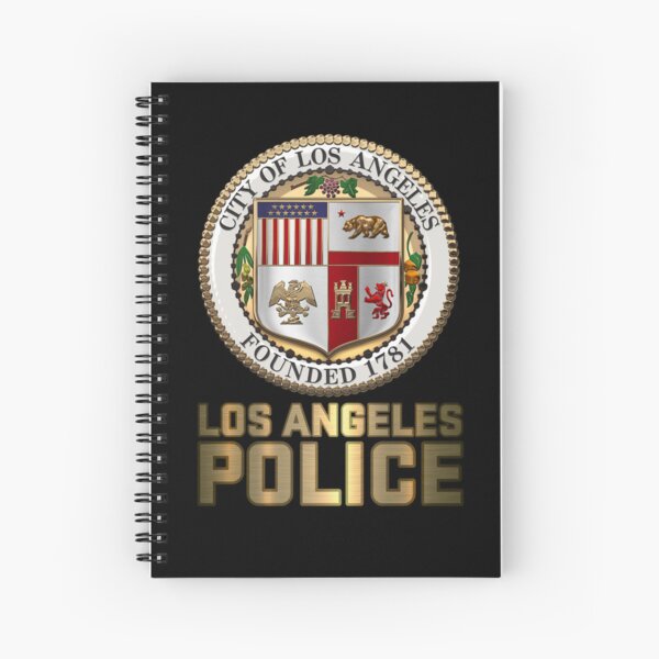 "LAPD LOS ANGELES POLICE DEPARTMENT 3D GOLDEN LOGO" Spiral Notebook for ...