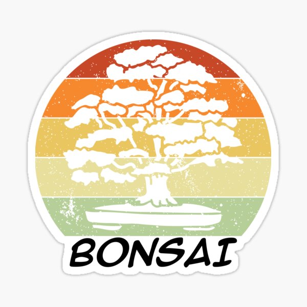 "Retro Bonsai Tree" Sticker for Sale by Hapoel | Redbubble