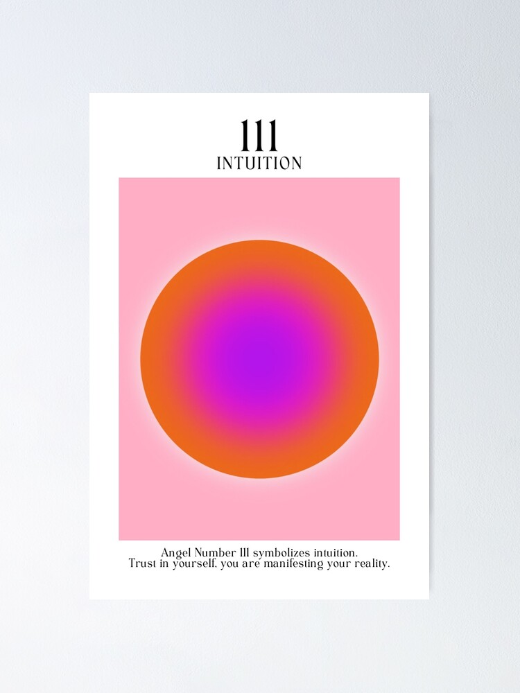 "Angel Number 111 Aura Poster" Poster for Sale by mystikwhale | Redbubble