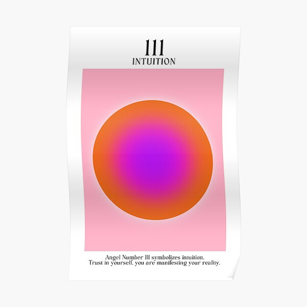 "Angel Number 111 Aura Poster" Poster for Sale by mystikwhale | Redbubble