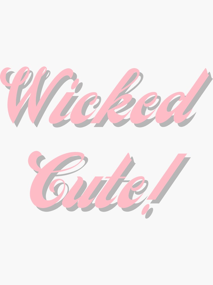 "Soft Pink Wicked Cute " Sticker for Sale by Glowegy | Redbubble