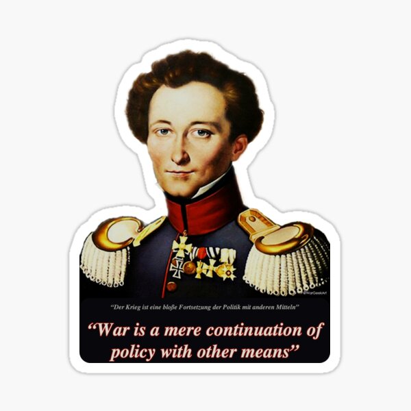 "Clausewitz on War and Policy" Sticker for Sale by WarGeek | Redbubble