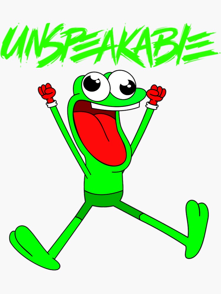 "Unspeak-able happy frog" Sticker for Sale by lolo-caty | Redbubble