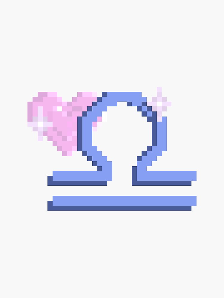 "Pixel Libra Zodiac Sign" Sticker for Sale by pixel-chick | Redbubble
